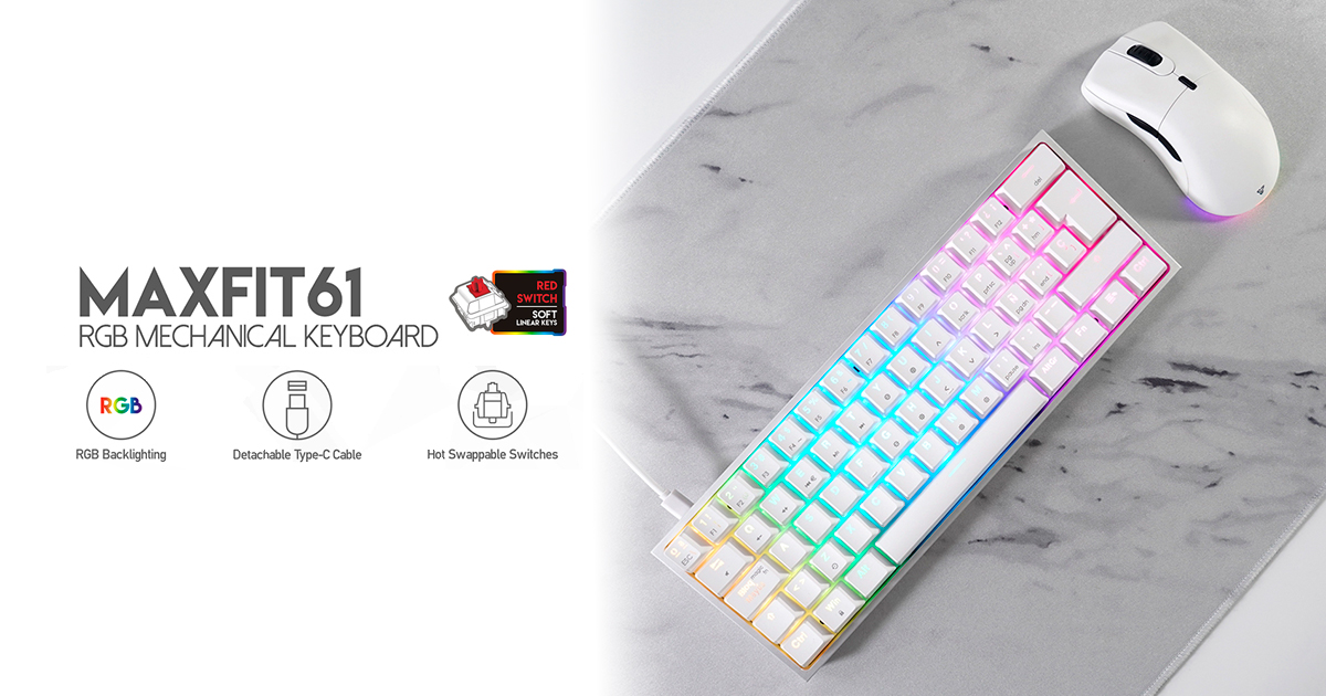 Teclado Mecánico MAXFIT61 RGB MK857 en Español de Fantech Gaming ...